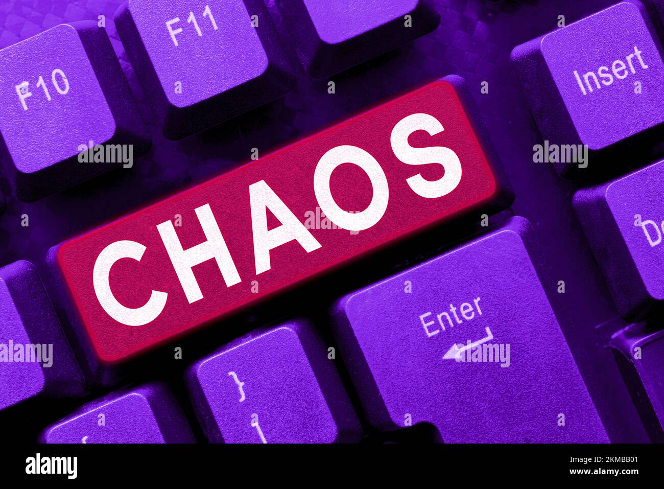 Text showing inspiration Chaos. Conceptual photo Complete disorder and ...