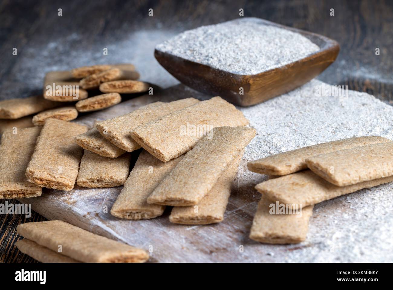 wheat long cookies stuffed with mashed different fruits, cookies with ...