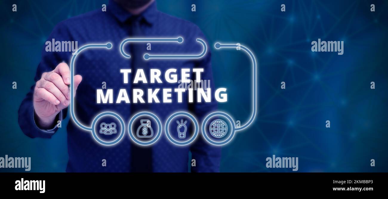 Conceptual caption Target Marketing. Word for Market Segmentation ...