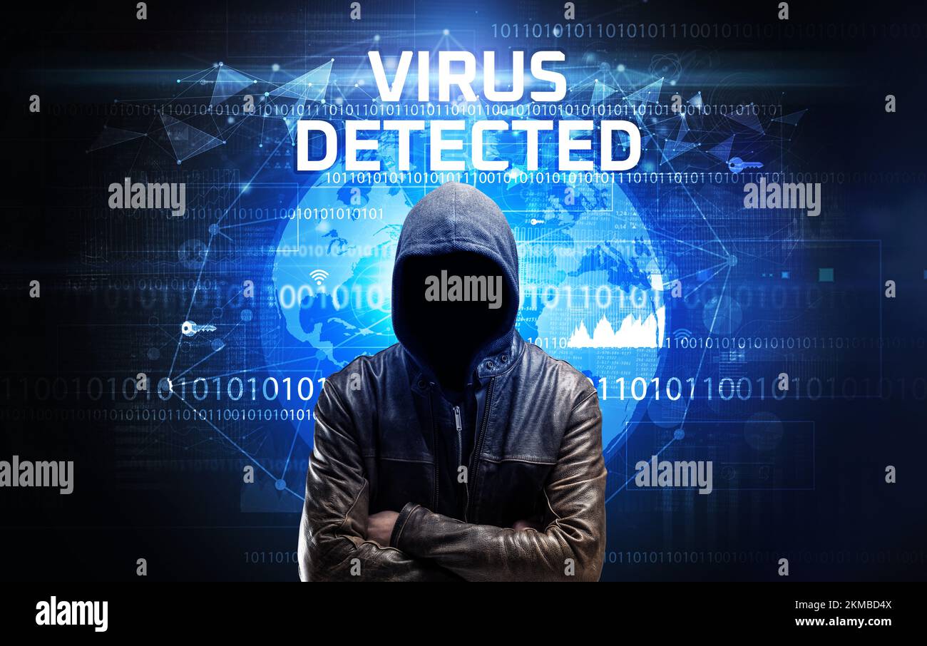 Faceless hacker at work, security concept Stock Photo - Alamy