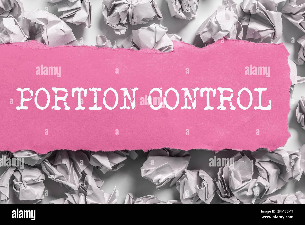 Text showing inspiration Portion Control. Word for knowing the correct ...