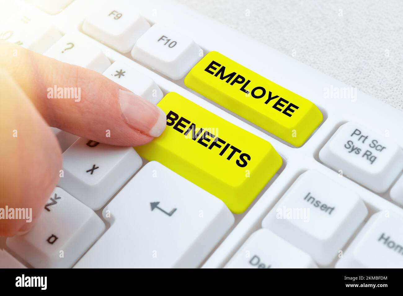 Text sign showing Employee Benefits. Word for indirect and noncash ...