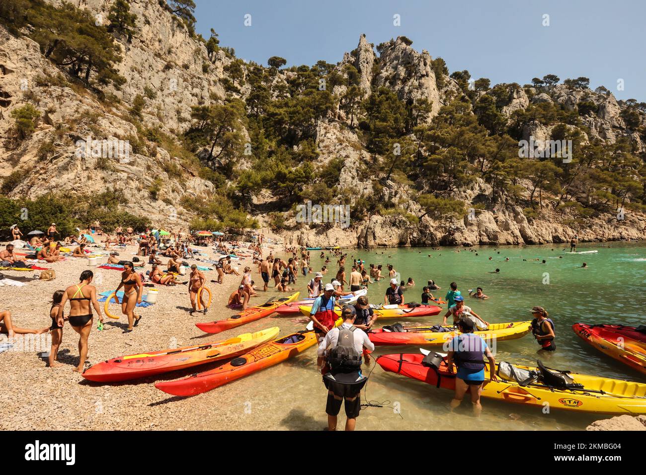 Calanque d'En-Vau,beach,bathing,only,accessible,on,foot,kayak,or,boat ...