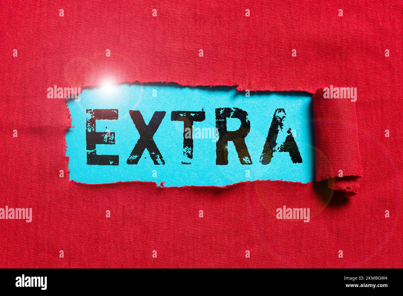 Text caption presenting Extra. Conceptual photo Added to existing or ...