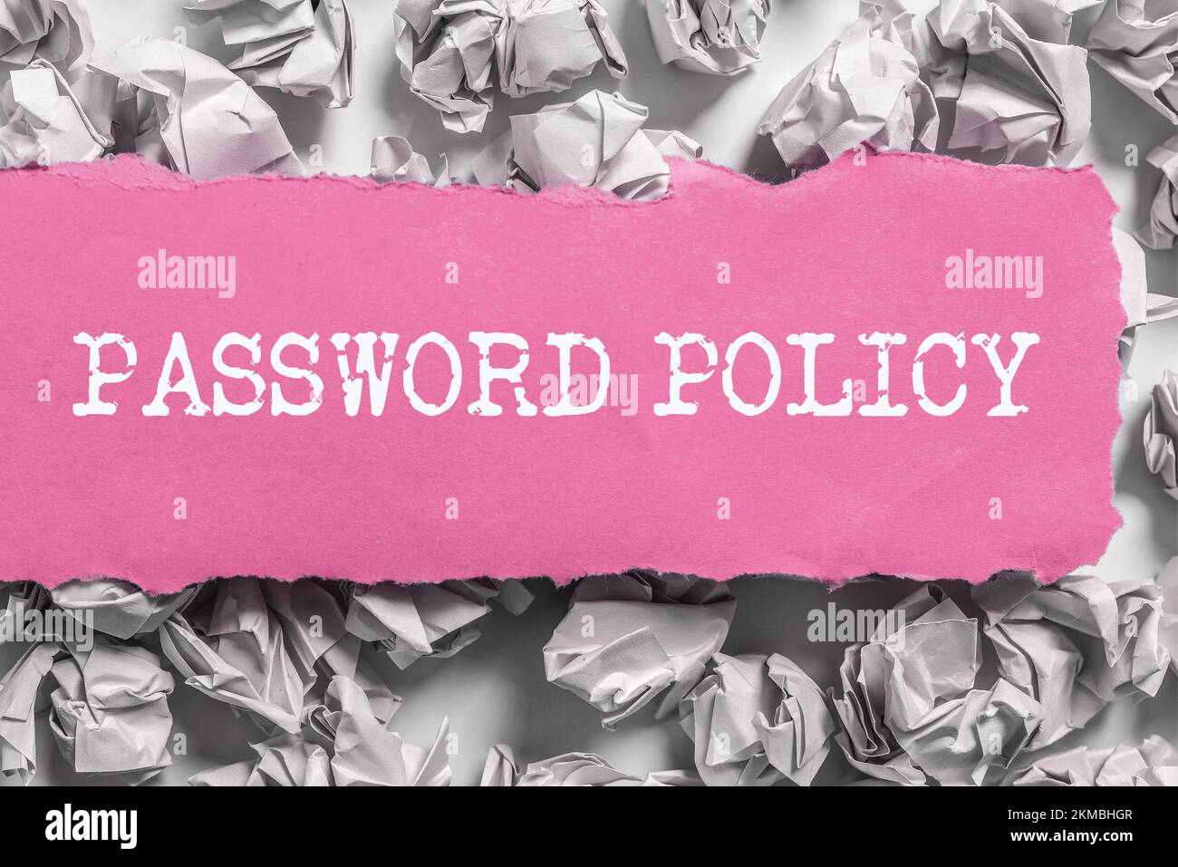 Hand Writing Sign Password Policy Word For First Line Of Protection
