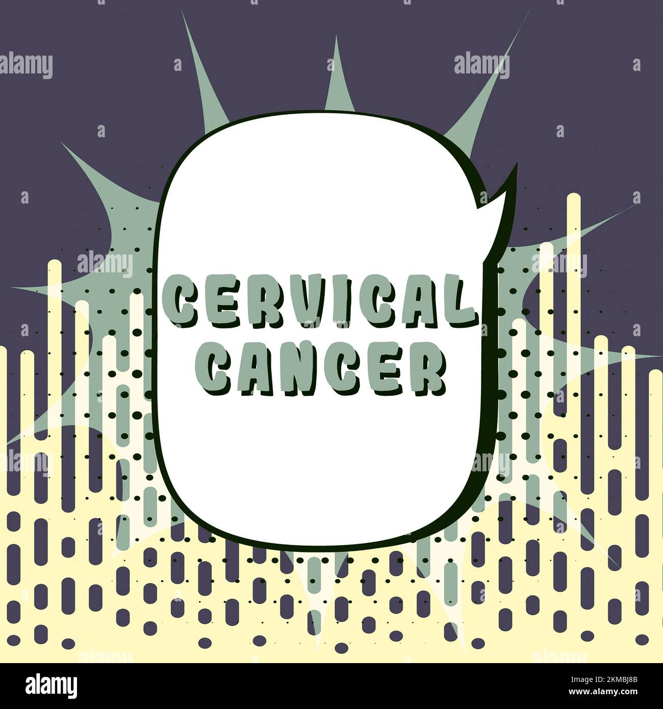 Handwriting text Cervical Cancer. Concept meaning type of cancer that ...
