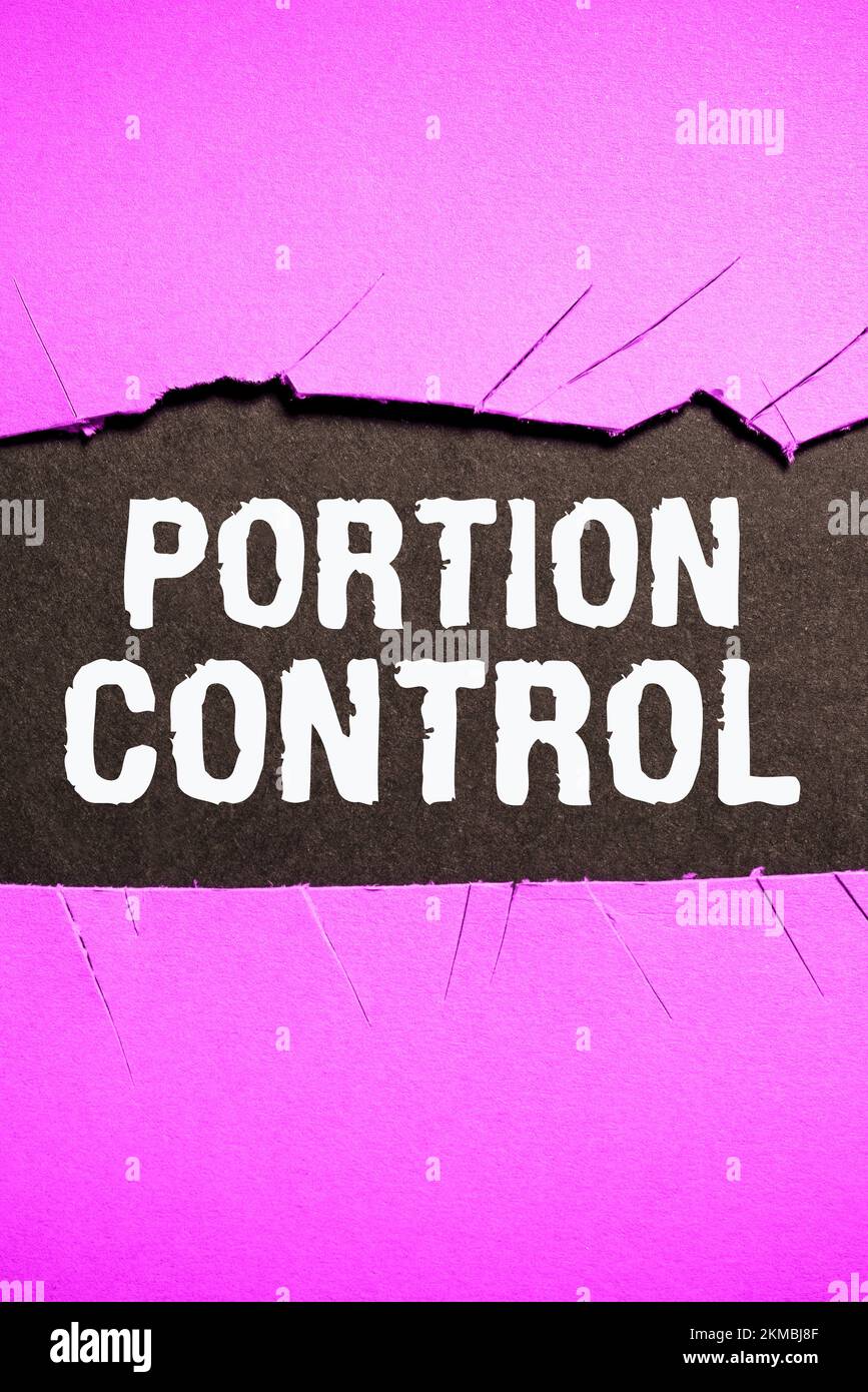 Conceptual display Portion Control. Business overview knowing the ...