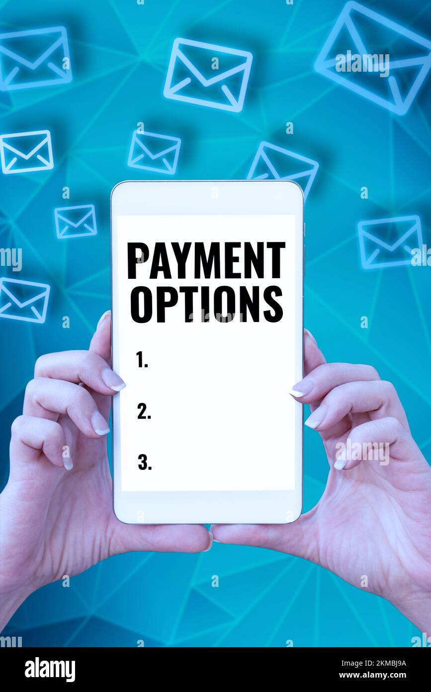 Writing displaying text Payment Options. Business concept ways that a ...
