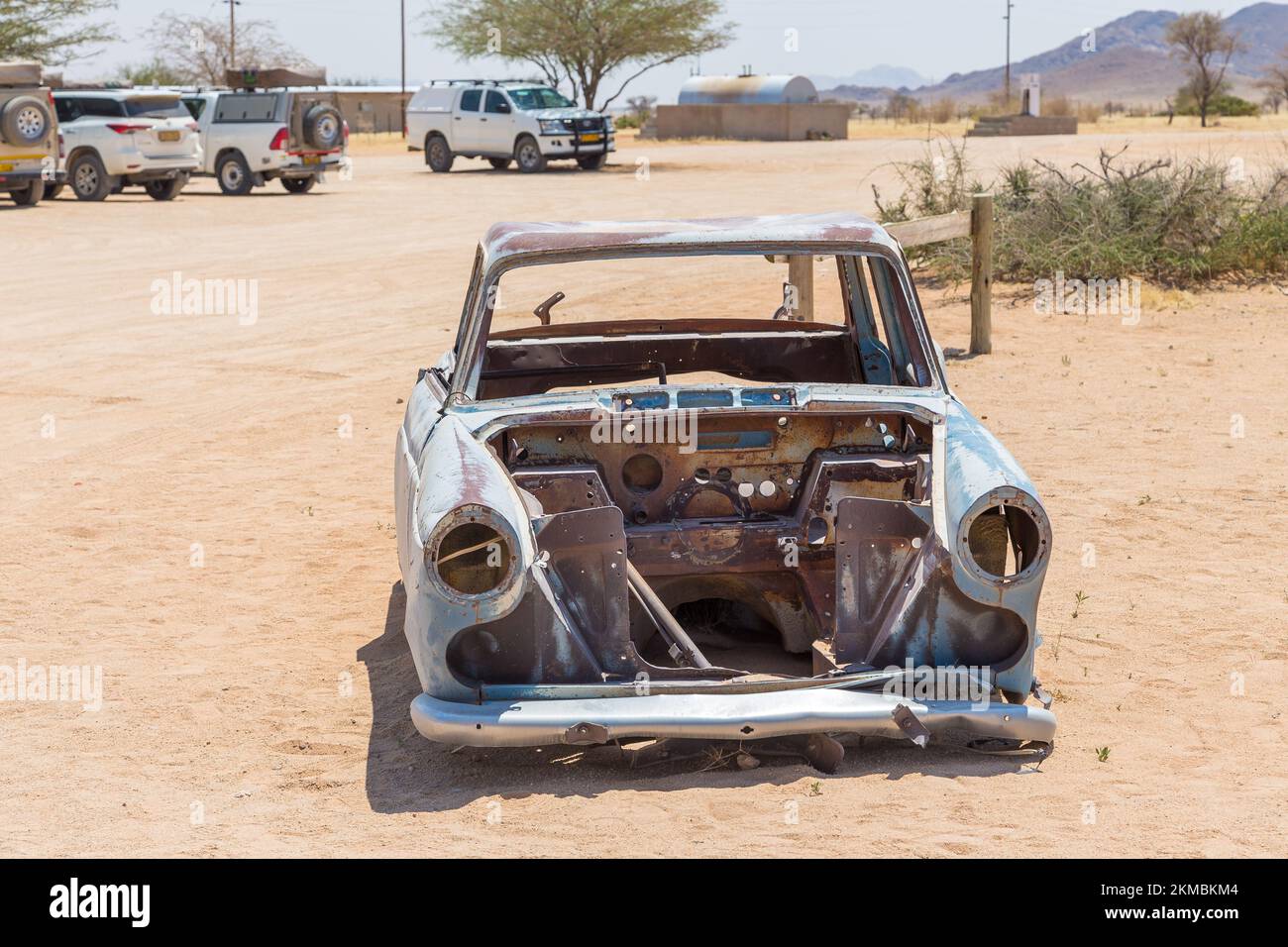 Solitaire, Namibia - 01 October 2018: Abandoned car wraks of Solitare ...