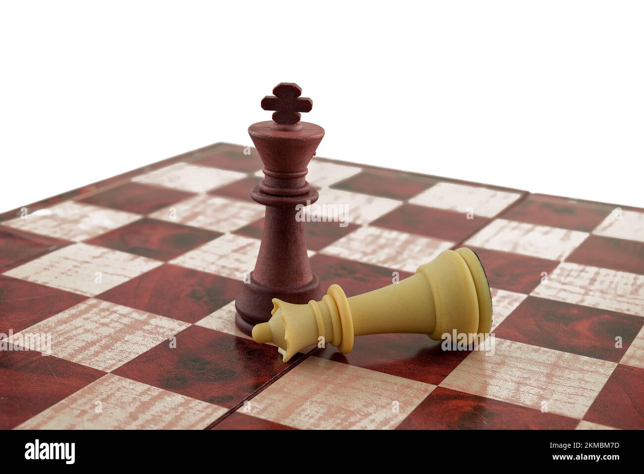 Figures of chess chessboard on white background Stock Photo - Alamy