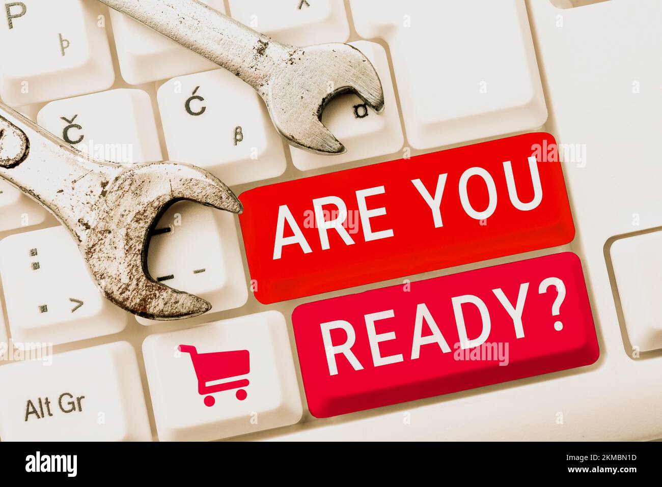 Text sign showing Are You Readyquestion. Concept meaning Asking if ...