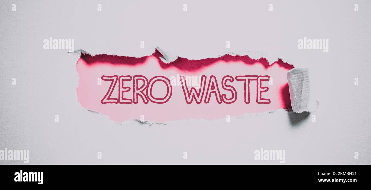 Conceptual display Zero Waste. Conceptual photo industrial ...