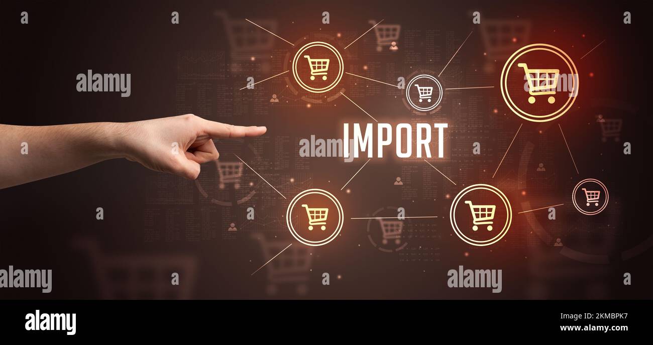 Close-Up of cropped hand pointing Stock Photo - Alamy