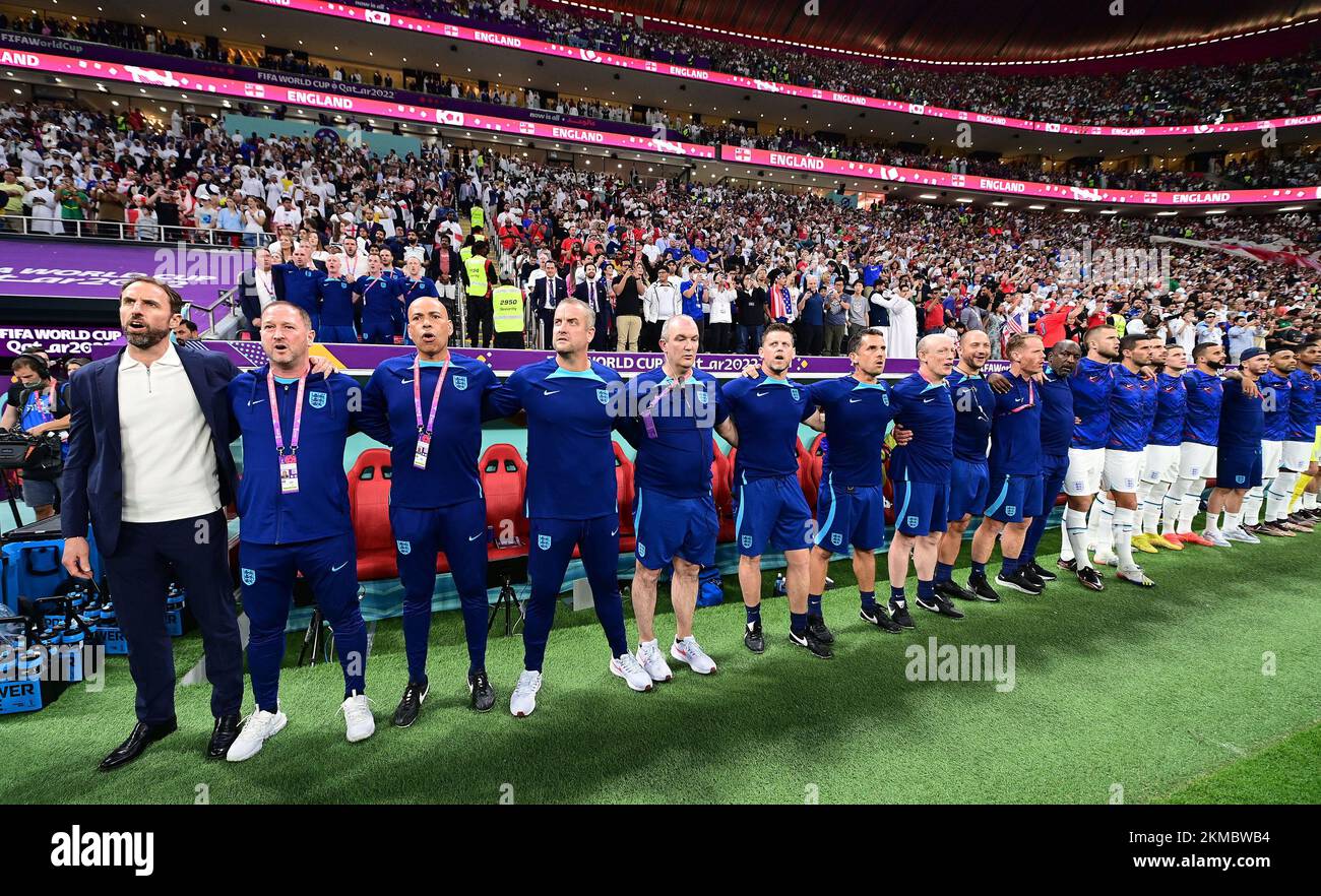 Al Khor, Katar. 25th Nov, 2022. Trainer Gareth Southgate (England) mit ...