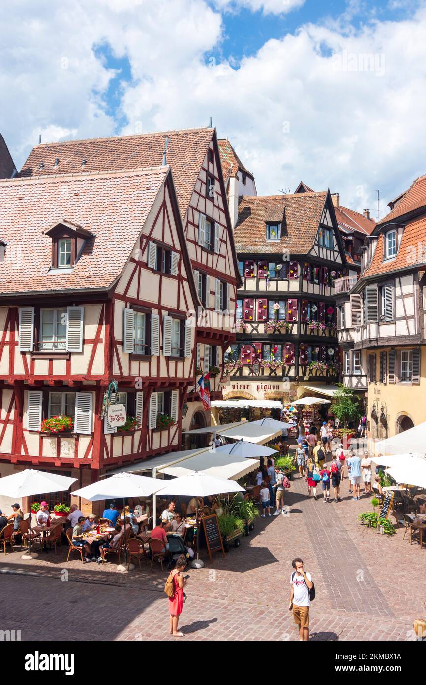 Colmar (Colmer, Kolmar) : half-timbered houses, restaurants, at ...