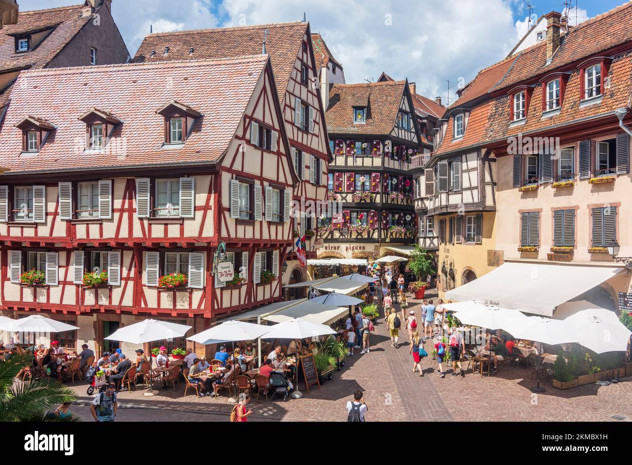 Colmar (Colmer, Kolmar) : half-timbered houses, restaurants, at ...
