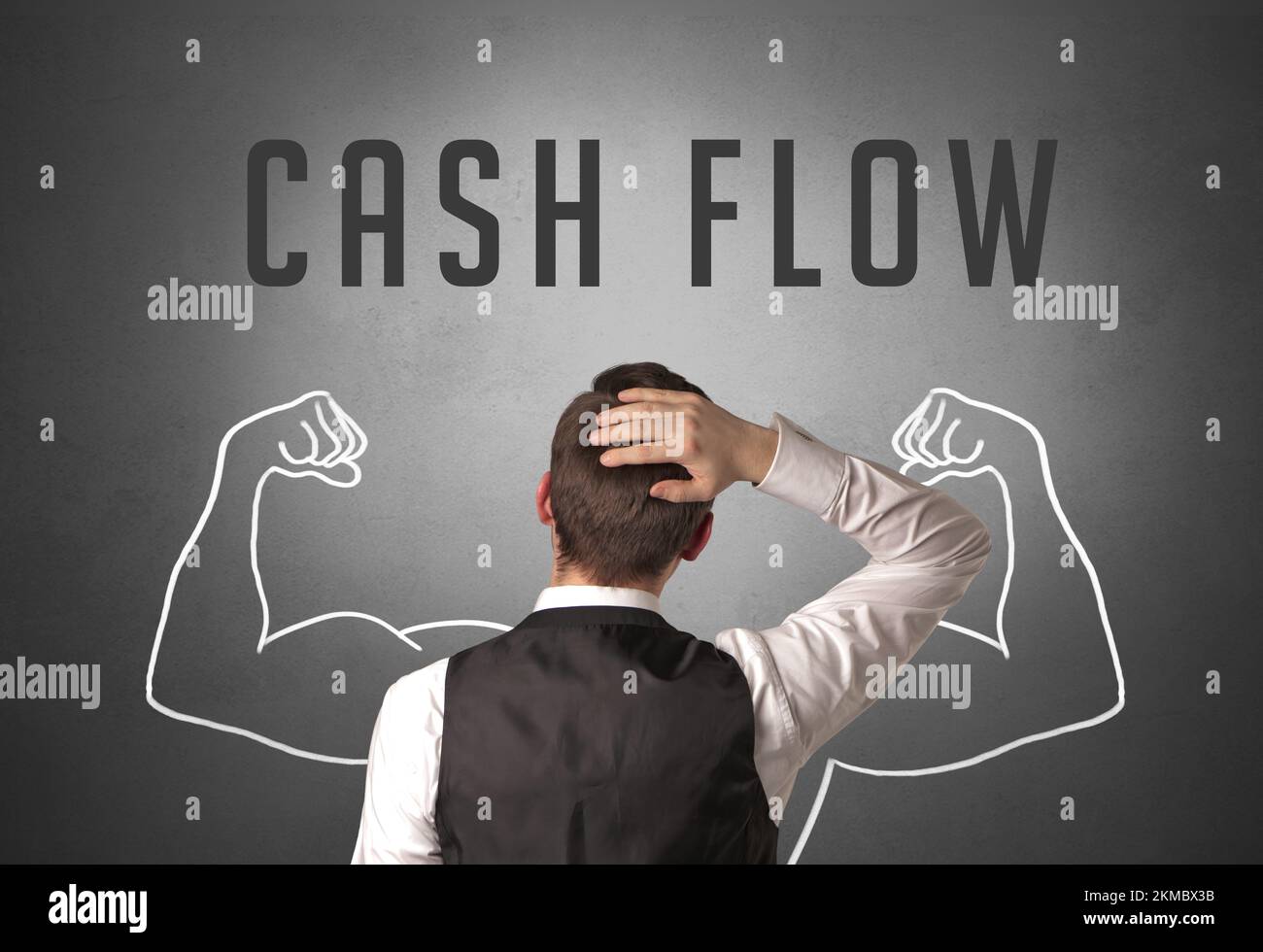 Rear view of a businessman, powerfull business concept Stock Photo - Alamy