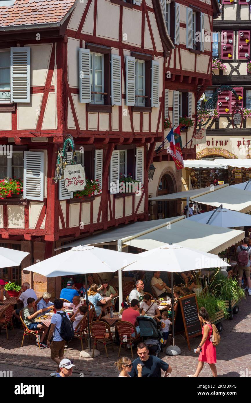 Colmar (Colmer, Kolmar) : half-timbered houses, restaurants, at ...
