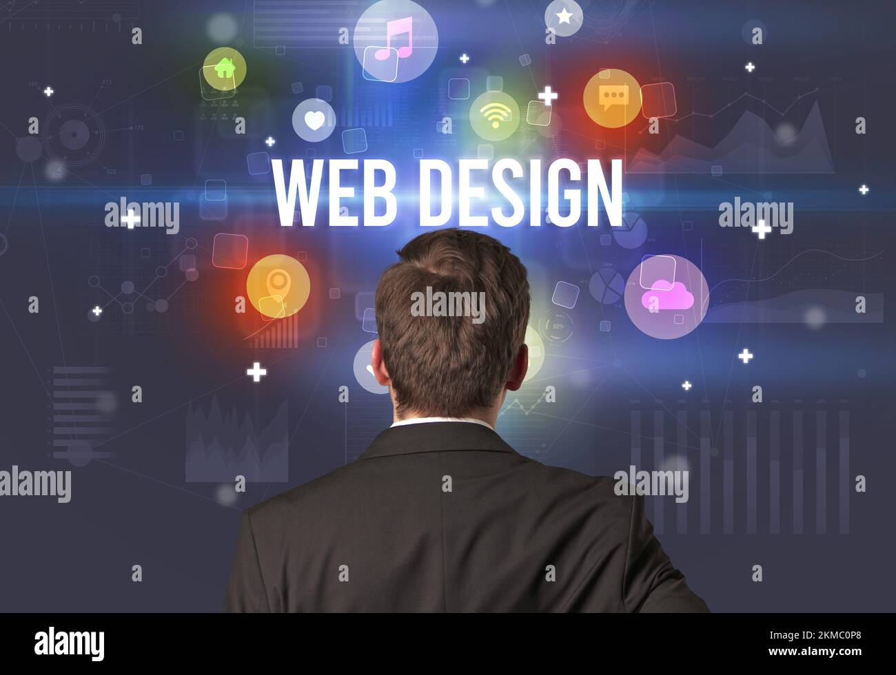 Rear view of a businessman Stock Photo - Alamy