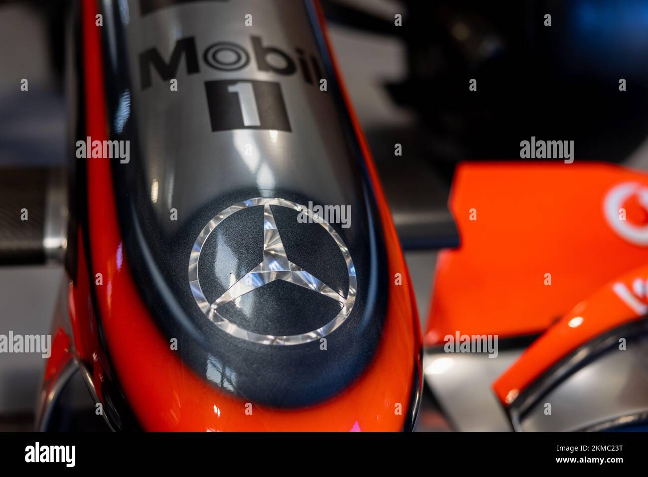 McLaren MP4-24 of Lewis Hamilton, on display at the October Scramble ...