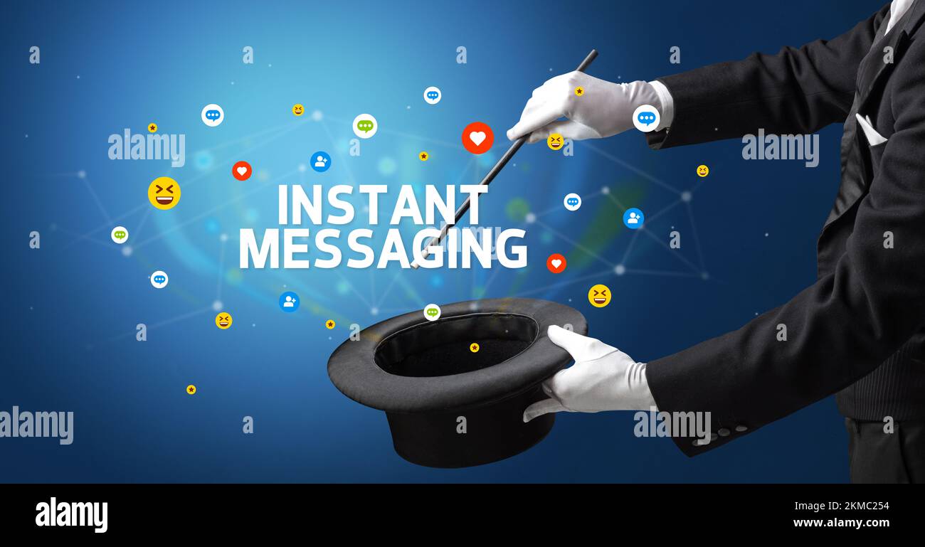 Magician is showing magic trick Stock Photo - Alamy