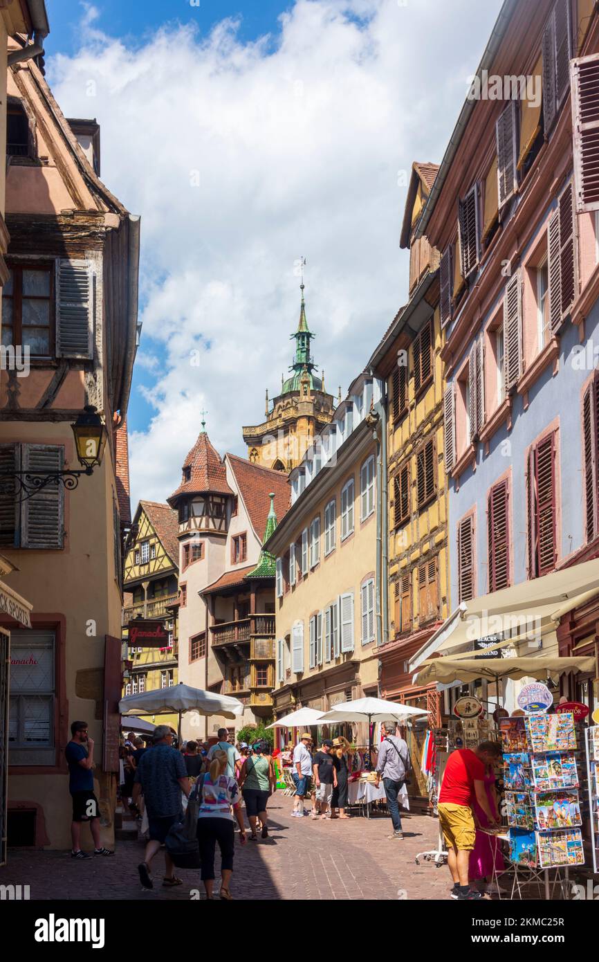 Half timbered houses at rue des marchands merchants street hi-res stock ...