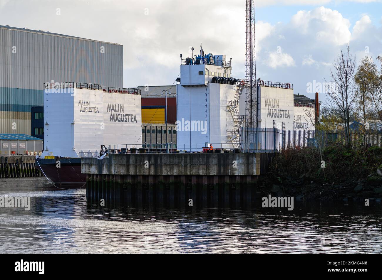 The Malin Augustea semi-submersible barge CD01, operated by the Malin ...