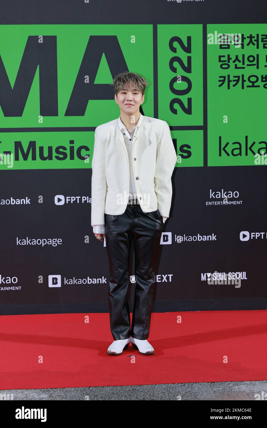 South Korean K-Pop singer BE’O, attend a red carpet for the 14th Melon ...
