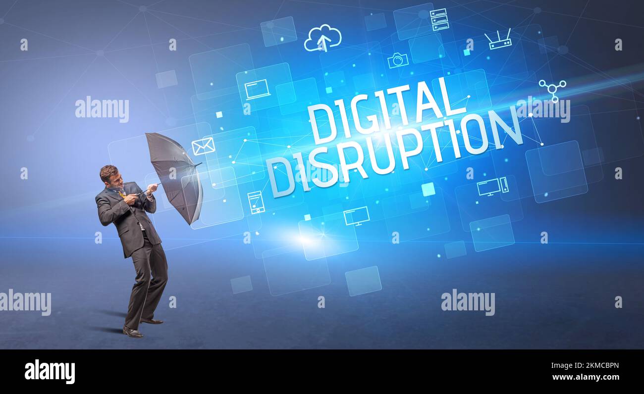 defending with umbrella from cyber attack Stock Photo - Alamy