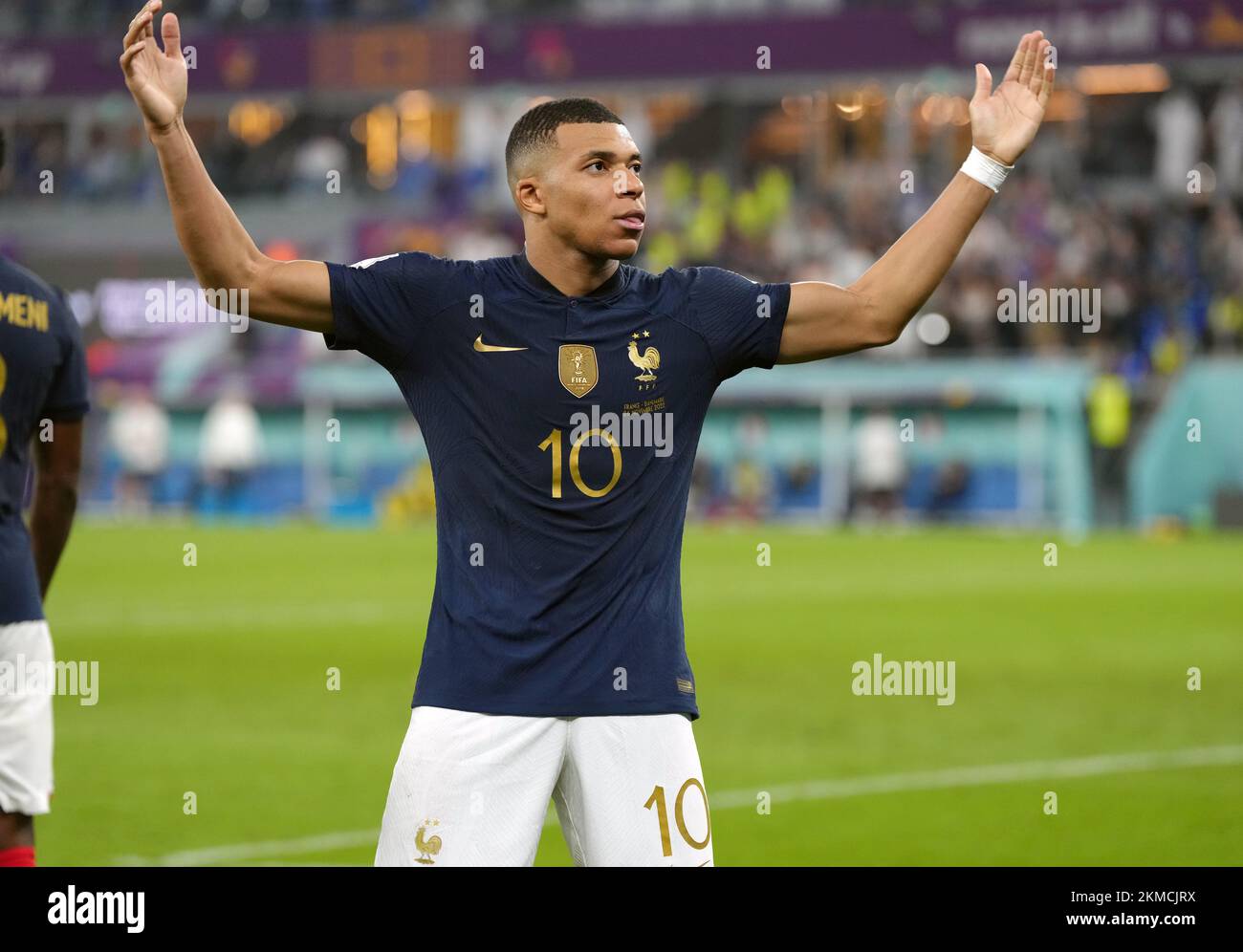 France's Kylian Mbappe celebrates scoring their side's second goal of ...