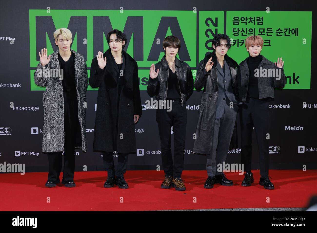 Seoul, South Korea. 26th Nov, 2022. South Korean K-Pop boys group TXT ...