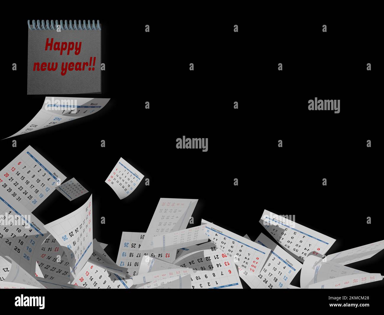 Calendar flying pages hi-res stock photography and images - Alamy