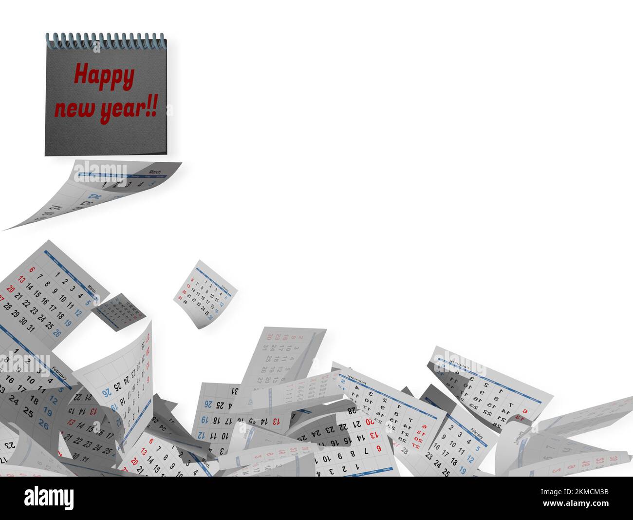 Calendar flying pages hi-res stock photography and images - Alamy