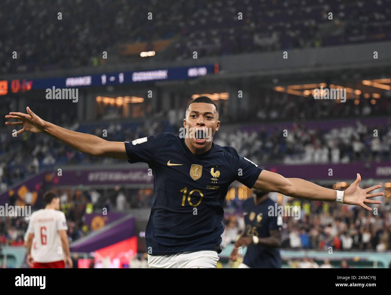 Doha, Qatar. 26th Nov, 2022. Soccer, World Cup, France - Denmark ...