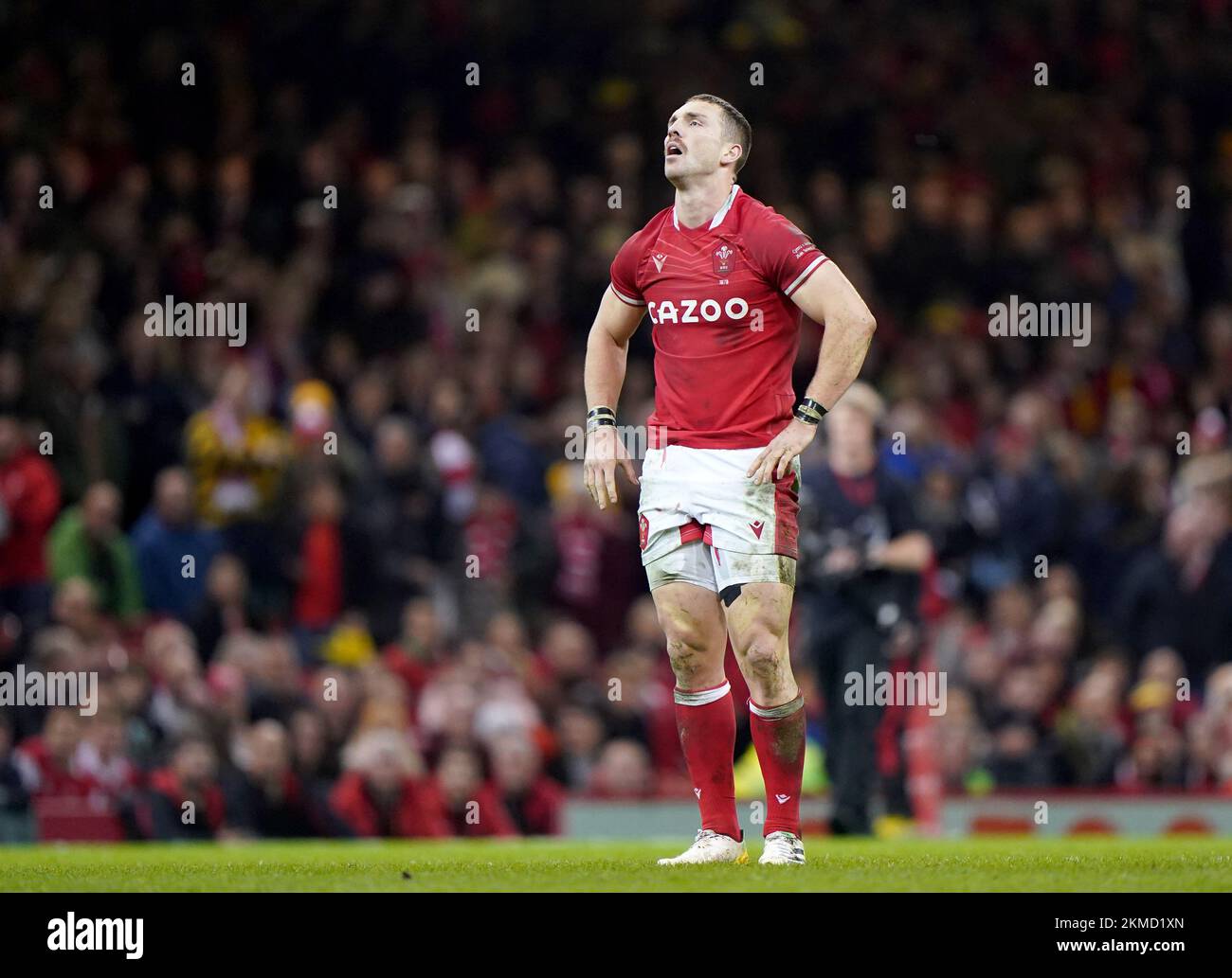 Wales' George North shows his dejection during the Autumn International ...