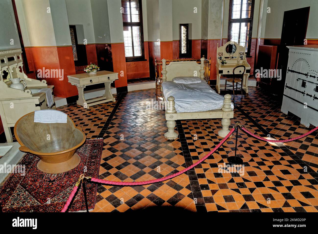 Victorian Bedroom at Castell Coch or the Red Castle. Castle Coch - The ...