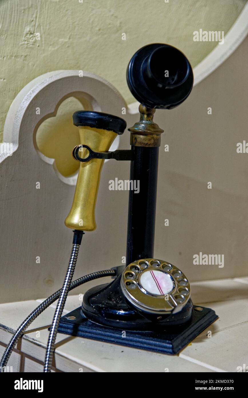 Old phone in Castell Coch or the Red Castle. Castle Coch - The Red ...