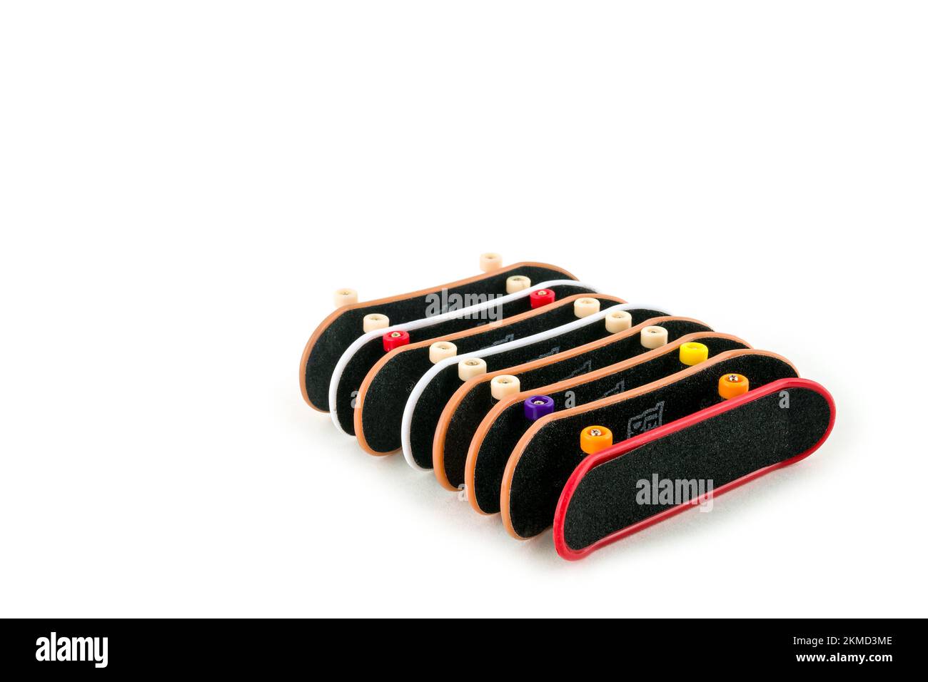 photo of Fingerboard a skateboard on white background Stock Photo - Alamy