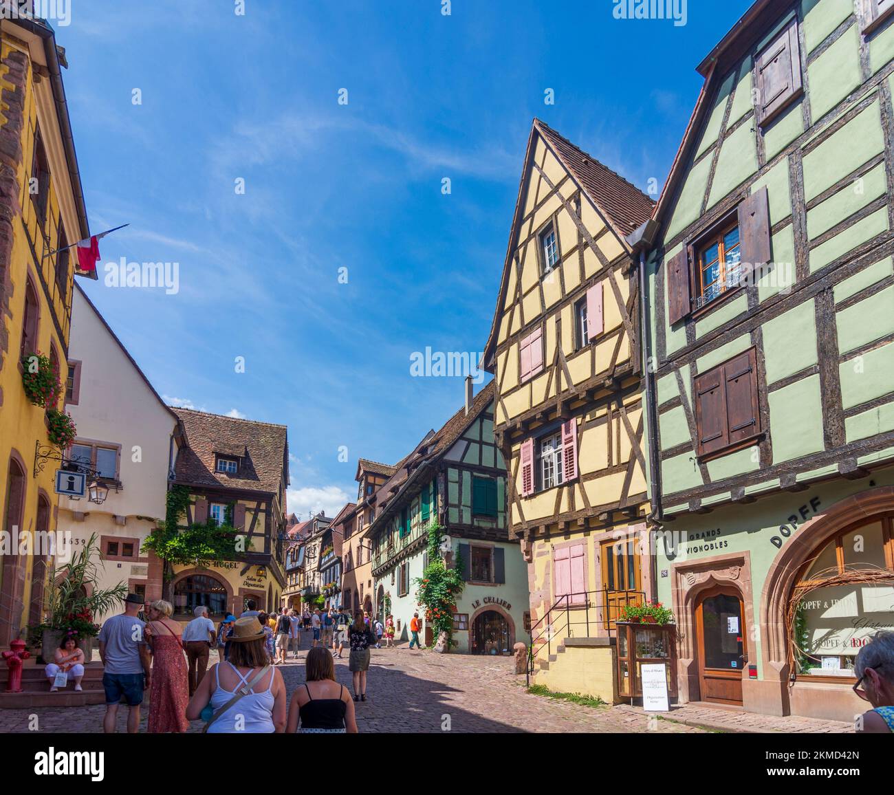 Riquewihr (Reichenweier, Richewihr): Old Town, half-timbered houses in ...