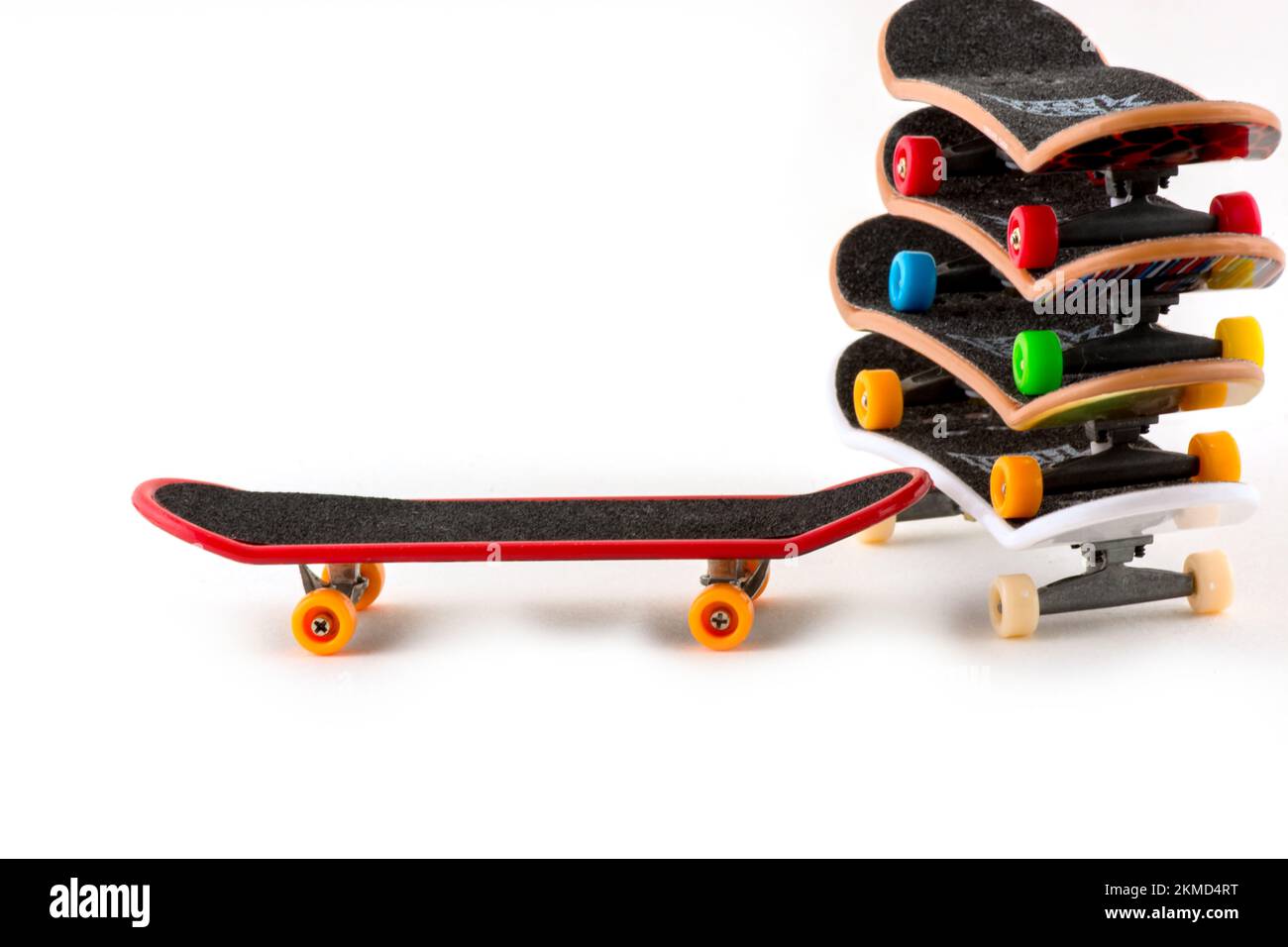 photo of Fingerboard a skateboard on white background Stock Photo - Alamy