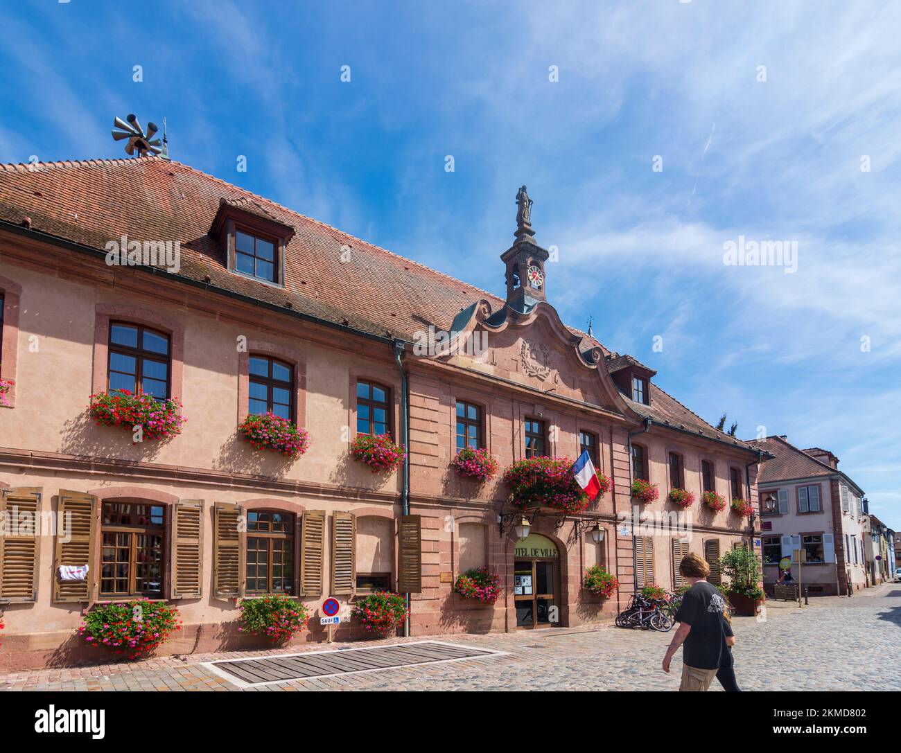 Bergheim: Town Hall in Alsace (Elsass), Haut-Rhin (Oberelsass), France ...