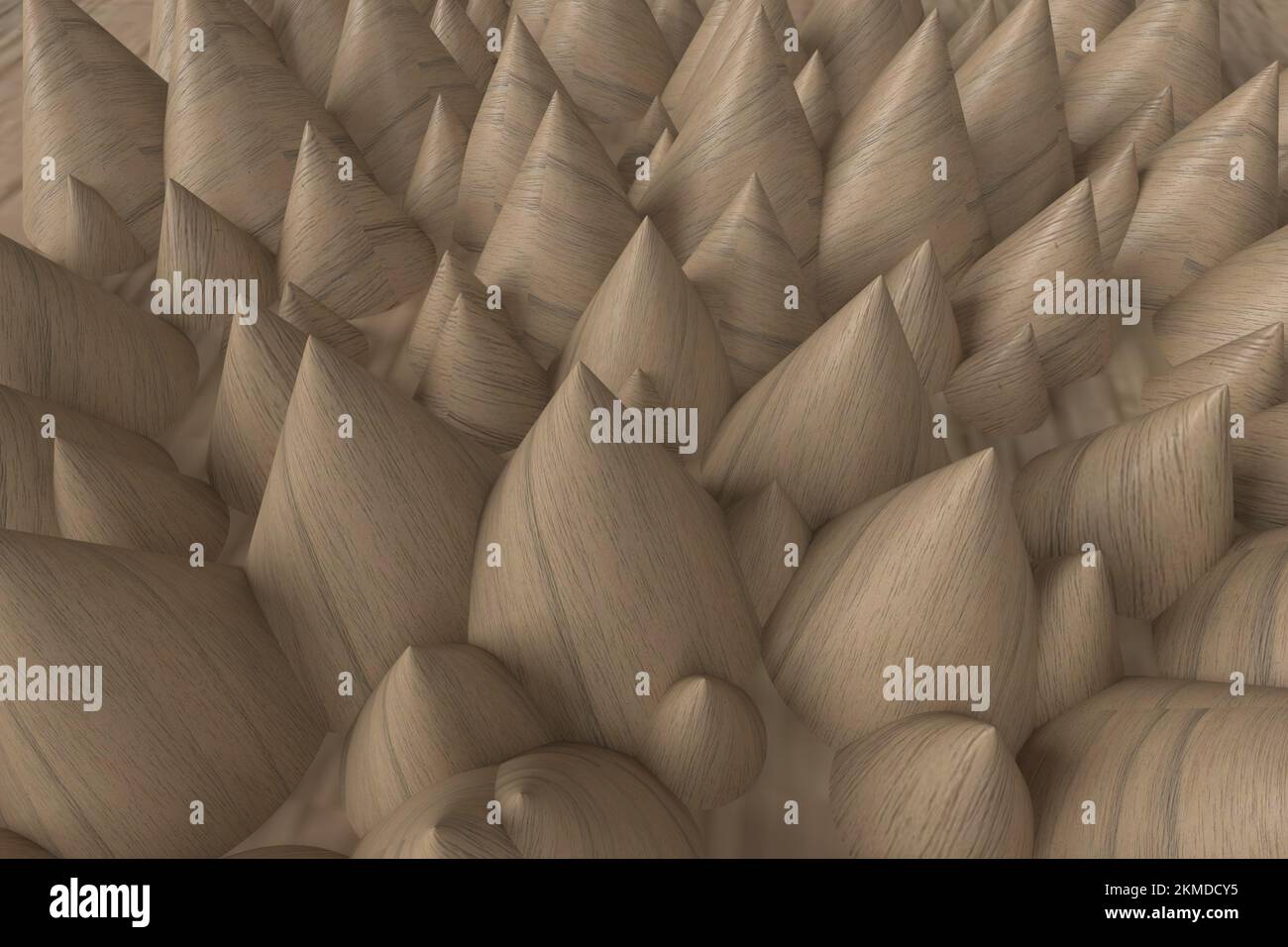 Three dimensional model. Pointed gray peaks Stock Photo - Alamy