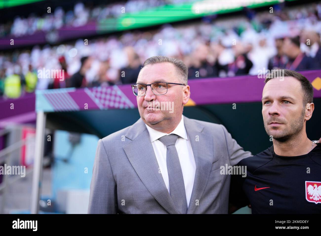 Al Rayyan, Qatar. 26th Nov, 2022. Czesaw Michniewicz head coach (POL ...