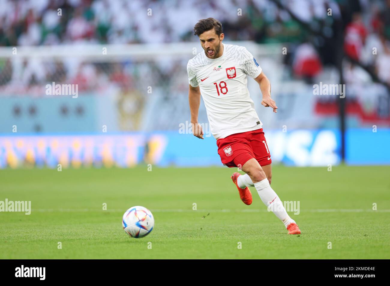 Al Rayyan, Qatar. 26th Nov, 2022. Bartosz Bereszynski (POL) Football ...