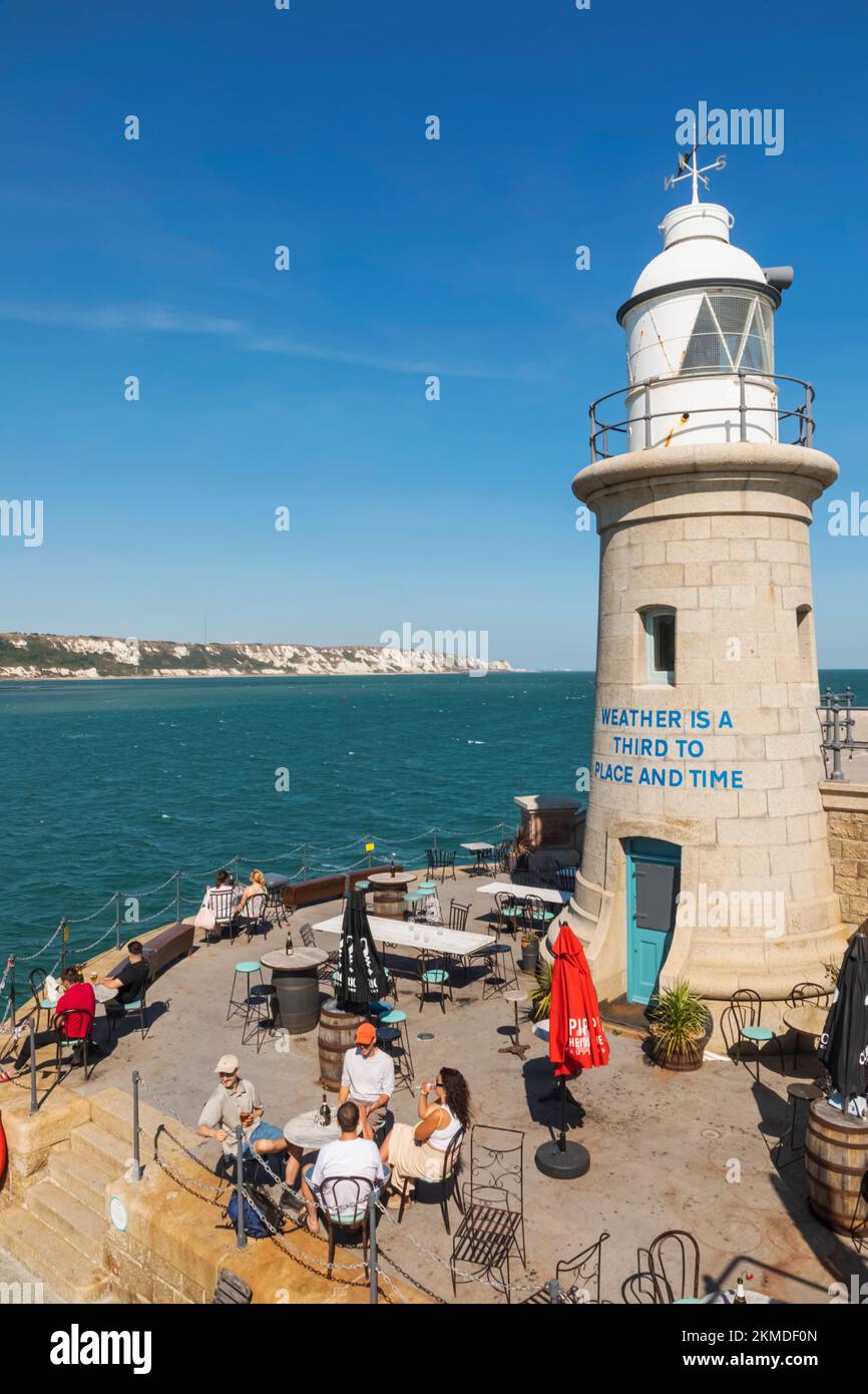 England, Kent, Folkestone, Folkestone Harbour, The Harbour Arm, The ...