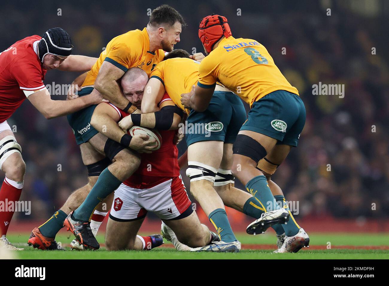 Cardiff, UK. 26th Nov, 2022. Dillon Lewis of Wales finds his way ...