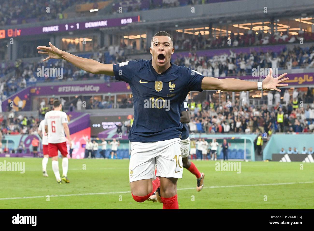 goaljubel Kylian MBAPPE (FRA) after goal to 2-1, jubilation, joy ...
