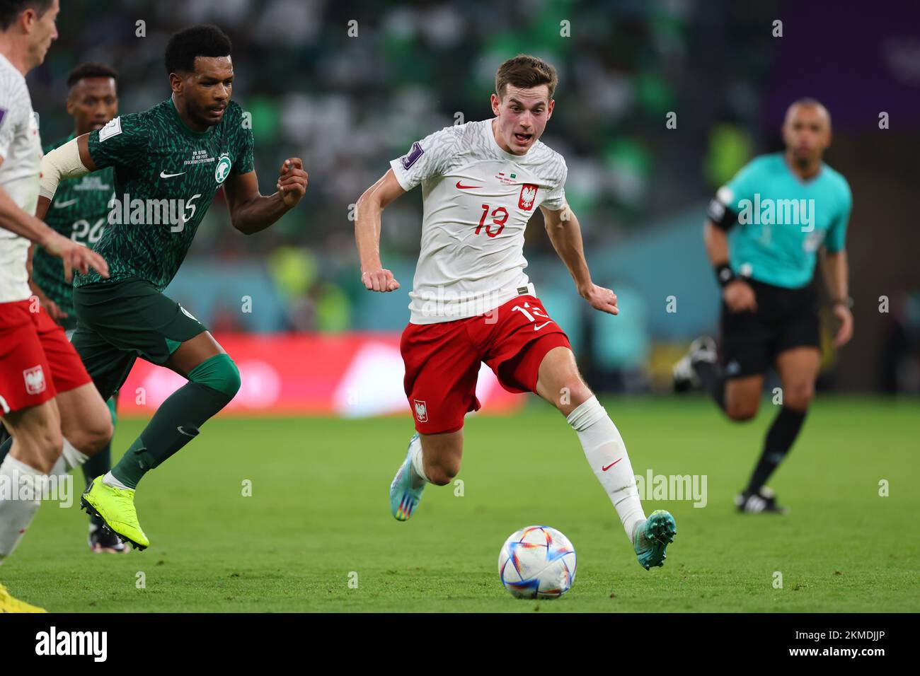 Al Rayyan, Qatar. 26th Nov, 2022. Jakub Kaminski (POL) Football/Soccer ...