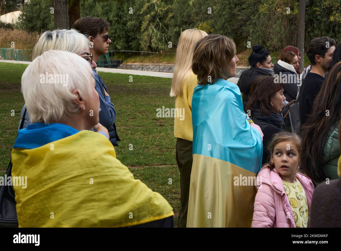 Barcelona, Catalonia, Spain. 26th Nov, 2022. Ukrainian citizens ...