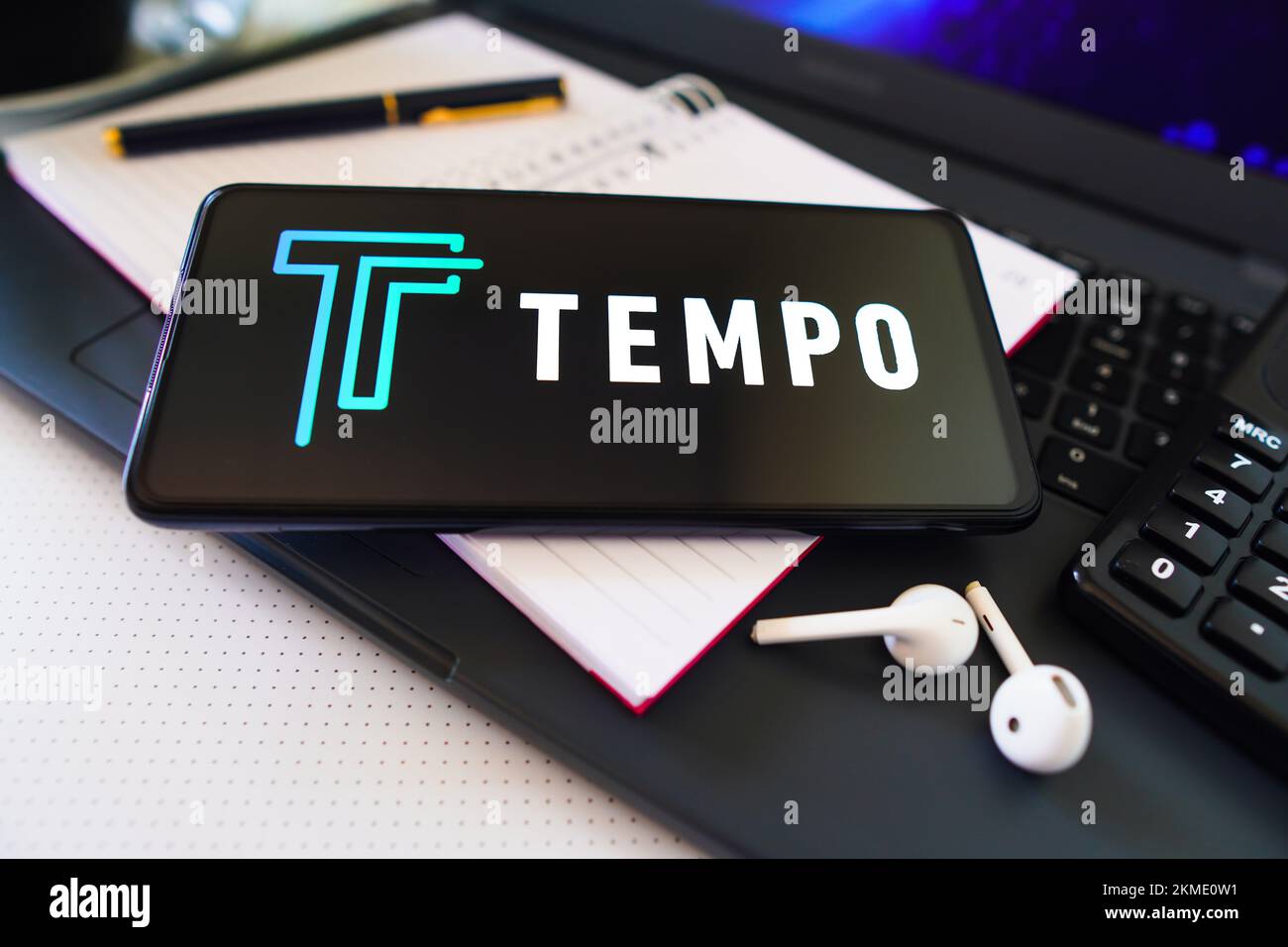 In this photo illustration, the Tempo Automation logo is displayed on a ...